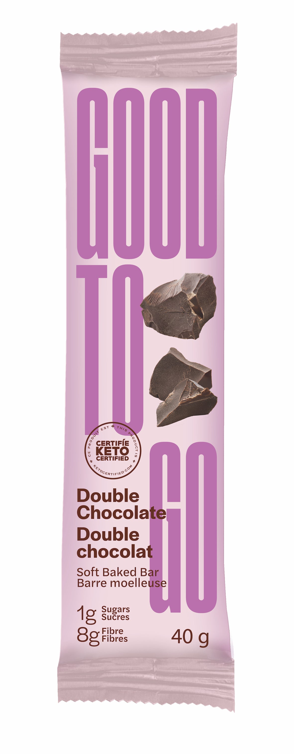 Good To Go Double Chocolate Soft Baked Keto Bars 40g – Biorganic
